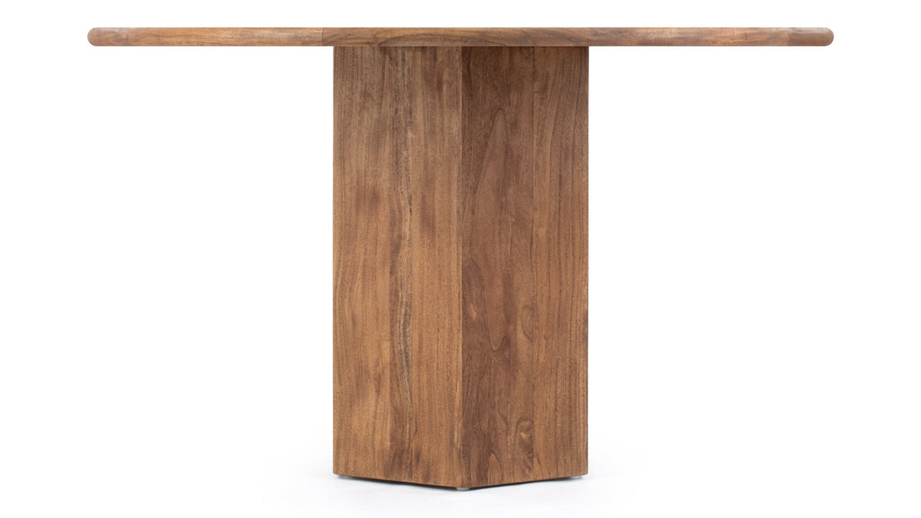 Lotus Outdoor Dining Table, Walnut Stained Teak, 48" | Interior Icons