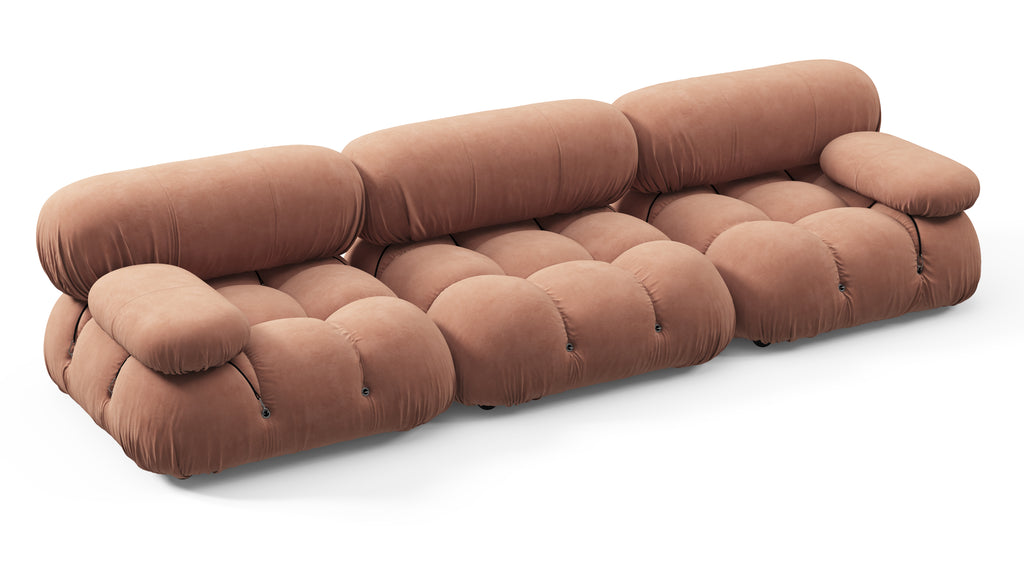 Mario Bellini Three Seater Sofa, Mocha Mousse Vegan Suede | Interior Icons