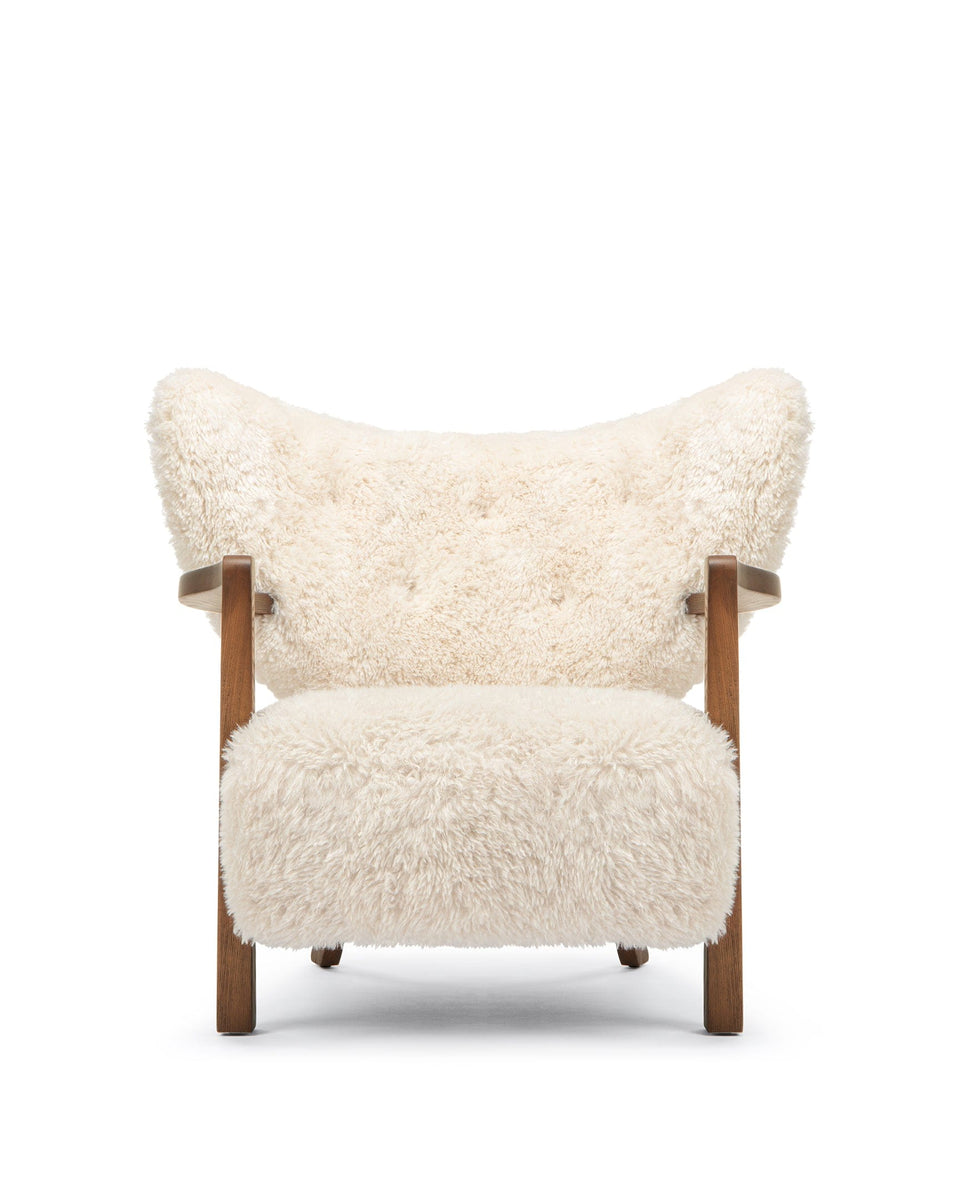 Forma Lounge Chair, White Long Hair Sherpa – ICONS
