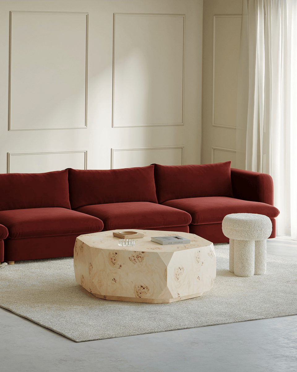 Callie Coffee Table, Burl Wood – Interior Icons