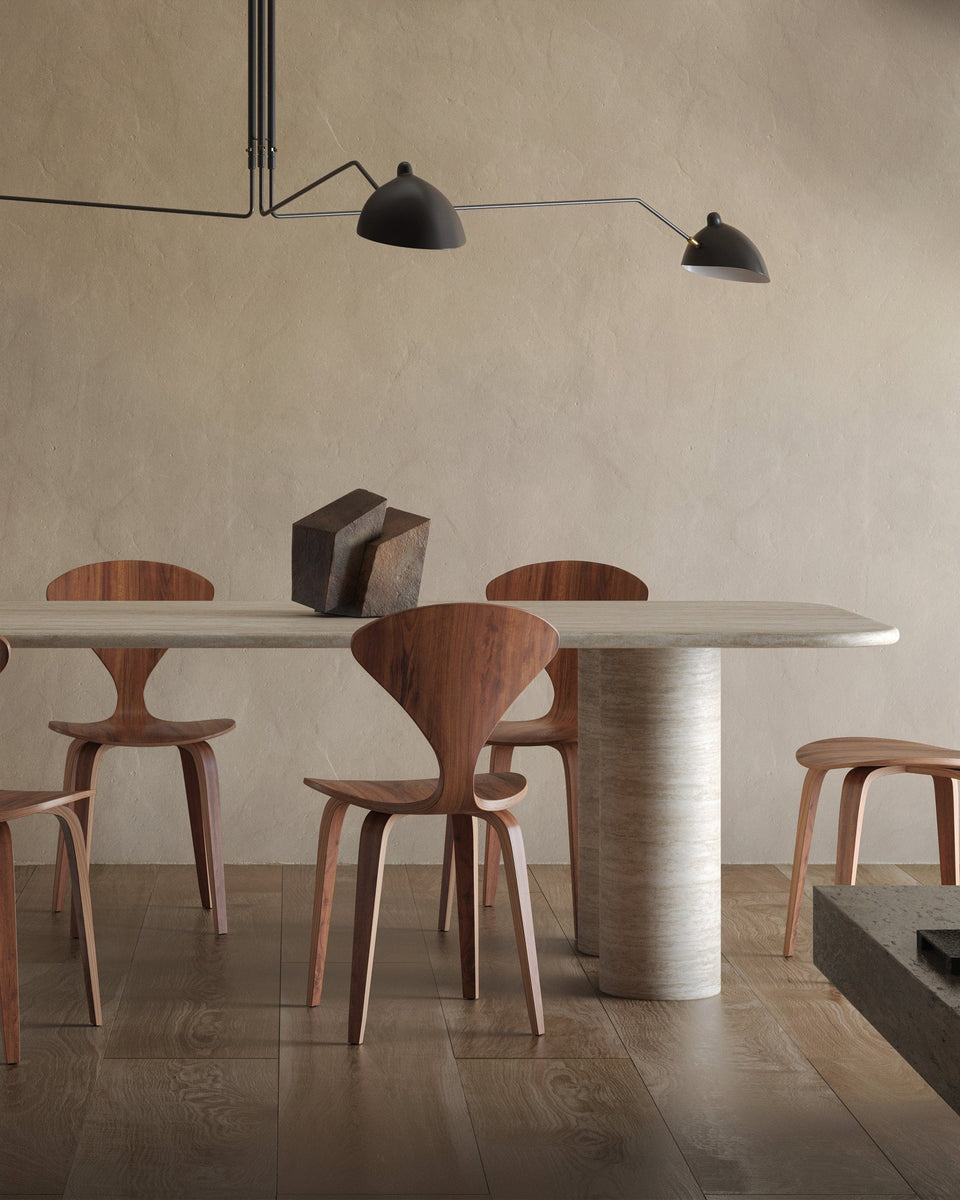 Cato Dining Table, Travertine – Interior Icons