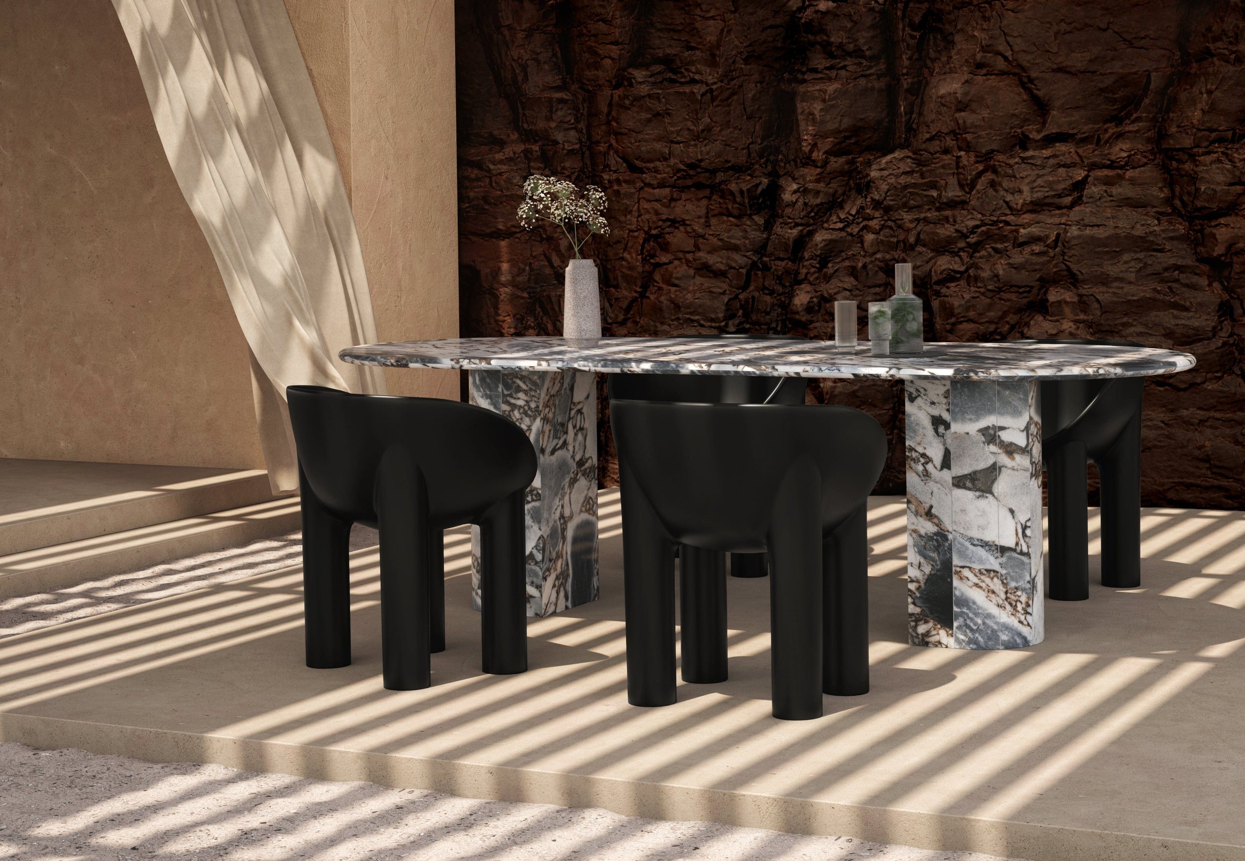 Roly Poly Indoor/Outdoor Dining Chair, Black – ICONS