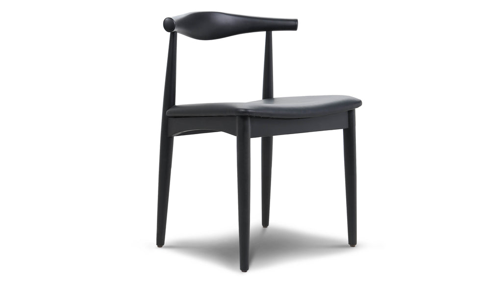 Elbow Chair, Black, Wide Version | Interior Icons