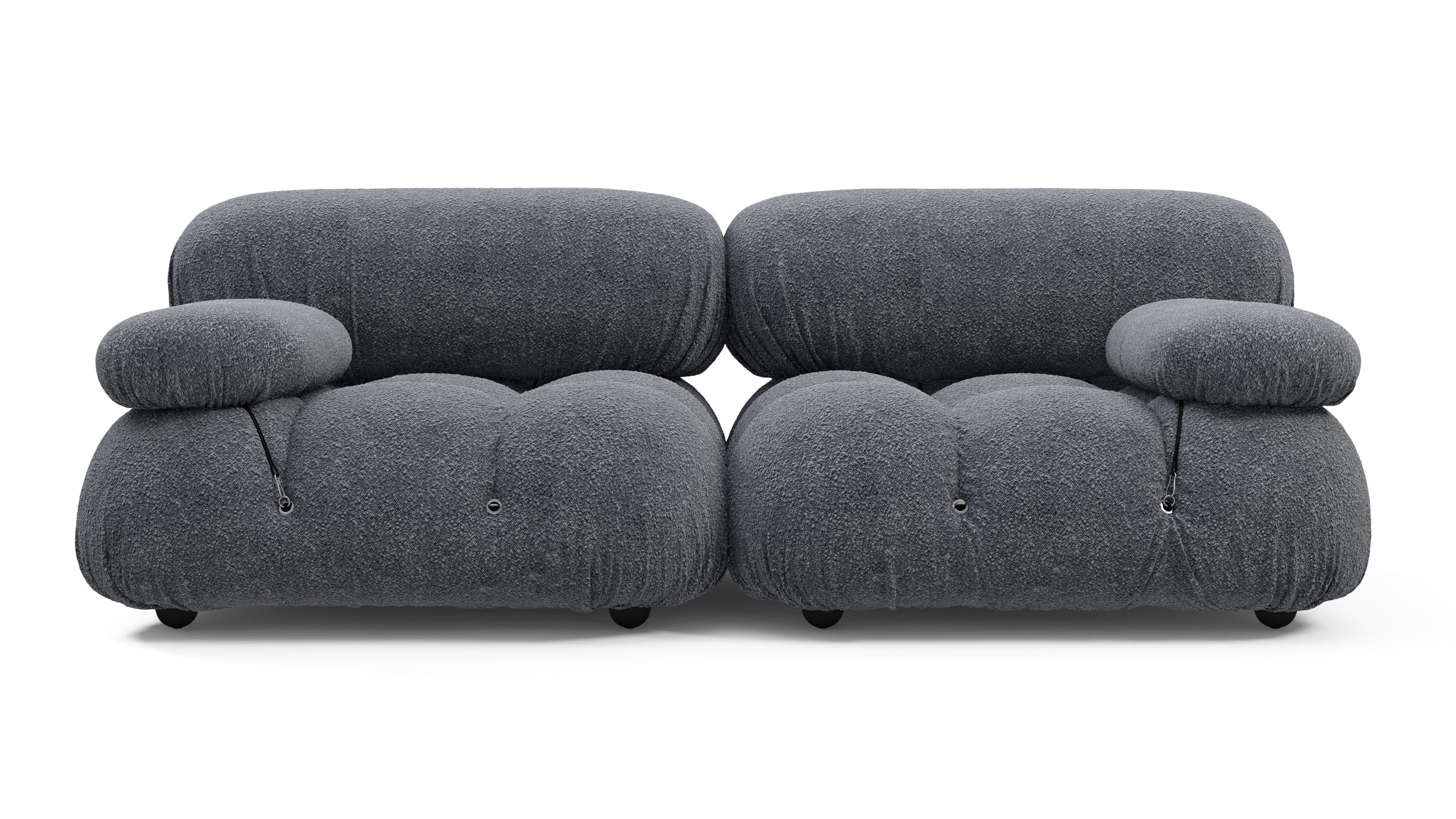 Mario Bellini Two Seater Sofa, Gray Boucle | Interior Icons